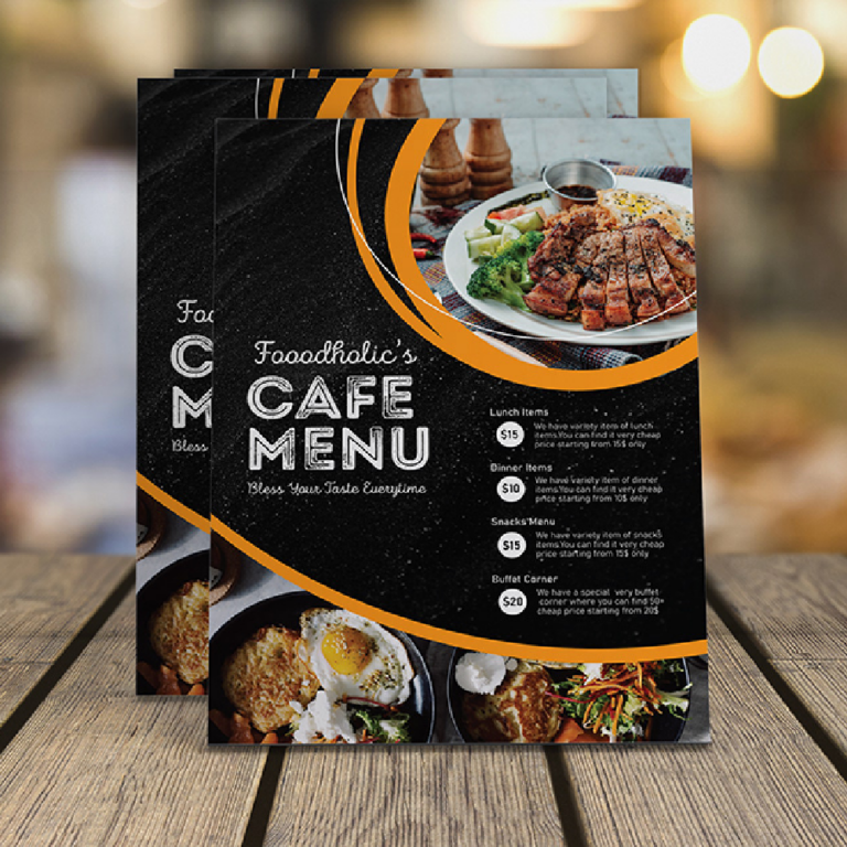 Take Out Menus: Custom Printing | Laguna Digital